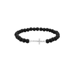 Kuzzoi Armband Herren Gr&ouml;&szlig;e 19 schwarz / silber