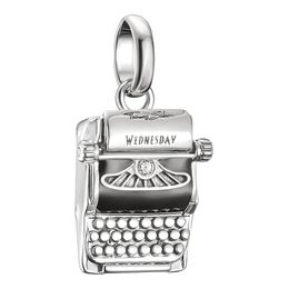 Thomas Sabo Anh&auml;nger 'Wednesday Schreibmaschine' Herren Gr&ouml;&szlig;e One Size schwarz / silber