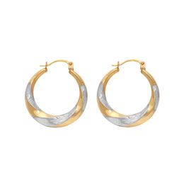 WITT Damen Creole, Gelbgold 375, Gr&ouml;&szlig;e 0