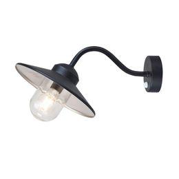Elstead Lighting Klampenborg Wandleuchte, E27 mit Bewegungsmelder, KLAMPENBORG-PIR-BK,