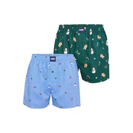 Happy Shorts Boxer shorts ' XMAS ' male Blue, Green size M