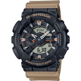 Chronograph Casio G-SHOCK, braun (beige, schwarz), Armbanduhren, Herren, Quarzuhr, Armbanduhr, Herrenuhr, digital,Resinband,20 bar Wasserdichte