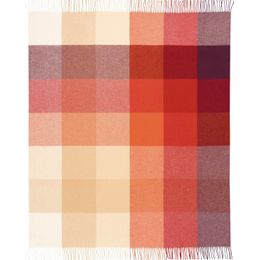 Plaid Biederlack "Various", orange (terrakotta), B:130cm L:170cm, Baumwolle, Polyacryl, Wohndecken, Kuscheldecke