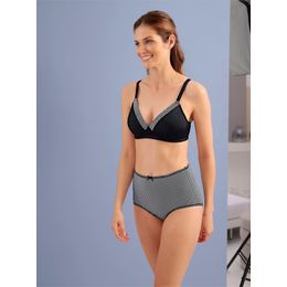 w&auml;schepur w&auml;schepur Damen T-Shirt-BH ohne B&uuml;gel aus dehnbarem Material, schwarz-bedruckt, Gr&ouml;&szlig;e 100B