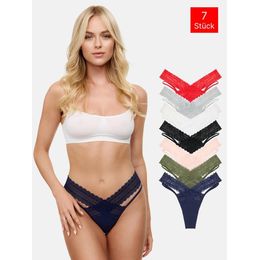 Tazzio String 'F919' Damen Größe XL dunkelblau / graumeliert / oliv / rosa / rot / schwarz Winterschuhe