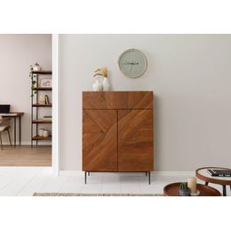 Highboard Akazie 95x42x125 natur lackiert KARLSTAD #20