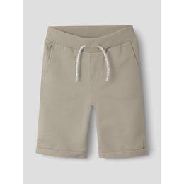 Sweatshorts name it "NKMVERMO LONG SWE SHORTS UNB F NOOS", Jungen, Gr. 98, N-Gr, beige (pure cashmere), angeraute Sweatware, Obermaterial: 100% Baumwolle, regular fit kurz, Hosen, Baumwolle, Umschlagsaum