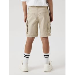 Cargobermudas name it "NKMRYAN REG TWI L SHORTS 6776-BA NOOS", Jungen, Gr. 158, N-Gr, oxford tan (blank), Twill, Obermaterial: 98% Baumwolle, 2% Elasthan, unifarben, regular fit kurz, Hosen, Baumwollmischung, Stretch, Cargotaschen