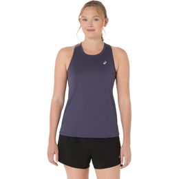 Lauftop asics "asics CORE TANK", Damen, Gr. L, indigo fog, Obermaterial: 100% Polyester, Rundhals, Tops