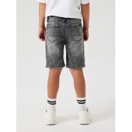 Jeansshorts name it "NKMRYAN JOGGER DNM L SHOR", Jungen, Gr. 92, N-Gr, medium grau denim, Denim/Jeans, Obermaterial: 70% Baumwolle, 27% Polyester, 3% Elasthan, Abriebeffekte, kurz, Jeans Jeansshorts, Baumwollmischung, elastisches B&uuml;ndchen, verstellbar