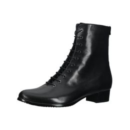Schn&uuml;rstiefelette Everybody "Everybody Stiefelette Leder", Damen, Gr. 38,5, schwarz, Leder, Schuhe Schn&uuml;rstiefelette