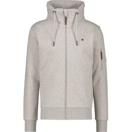 alife and kickin Sweatjacke ALIFE & KICKIN "Herren EliasAK A", Herren, Gr. M, beige (pumice melange), 50% Baumwolle, 50% Polyester, Sweatjacken
