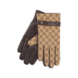 JOOP! Fingerhandschuhe Herren Gr&ouml;&szlig;e S beige / dunkelbraun