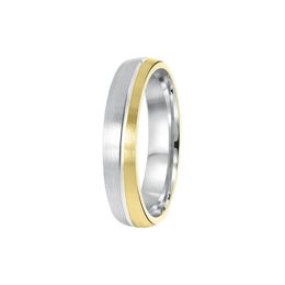 Lucardi Ring Herren Größe 58 gold / silber