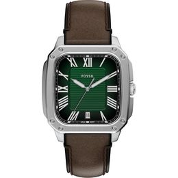 Fossil Uhr Herren Gr&ouml;&szlig;e One Size braun / gr&uuml;n / silber