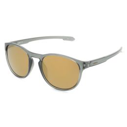 Uvex Sports S533079 LGL 53 | Unisex-Sonnenbrille | Fassung: Vollrand, Rund, Kunststoff, Grau | Glasfarbe: Gelb Spiegel Gold