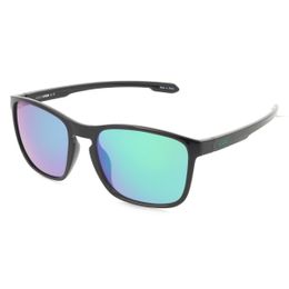 Uvex Sports S533078 LGL 52 | Unisex-Sonnenbrille | Fassung: Vollrand, Eckig, Kunststoff, Schwarz | Glasfarbe: Gr&uuml;n Spiegel Gr&uuml;n
