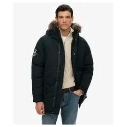 Superdry f&uuml;r Herren. M5011929A Everest Kunstfell-Parka dunkelgr&uuml;n (XXL), L&auml;ssig, Polyester