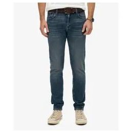 Superdry f&uuml;r Herren. M7010888A Blaue Slim Vintage Jeans (34/34), L&auml;ssig, Baumwolle, Denim