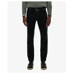 Superdry f&uuml;r Herren. M7011425A Merchant Sateen Hose schwarz (34/32), L&auml;ssig, Baumwolle