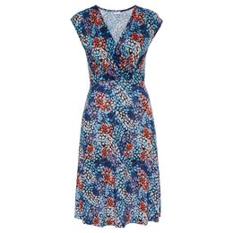S.oliver Kleid Damen Gr&ouml;&szlig;e 40 blau / hellblau / ros&eacute; / rostrot