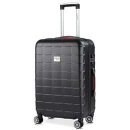 Monzana Hartschalenkoffer L Rollen 360o Reisekoffer 80L Schwarz ABS