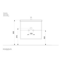 Posseik Badmöbel Portus 700 SlimLine weiss hochglanz