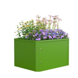 Vcm Metall Hochbeet 50x40x30 cm, rechteckiger Pflanzkasten f&uuml;r Balkon Terrasse Garten, Blumenkasten mit und auch ohne Boden nutzbar, Balora M