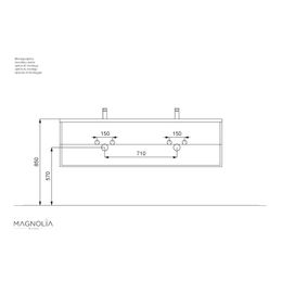 Posseik Badmöbel Geant 160 weiss hochglanz