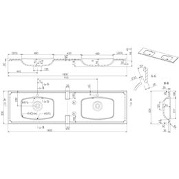 Posseik Badmöbel Geant 180 weiss hochglanz