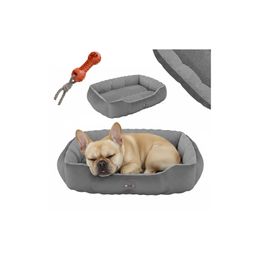 BENNO® Hundebett SAMMY 65x50x16 cm, quadratisch, Polyester, rutschfest, inkl. Kauknochen