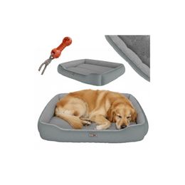BENNO® Hundebett SAMMY 95x75x18 cm, quadratisch, Polyester, maschinenwaschbar, rutschfest, inkl. Kauknochen