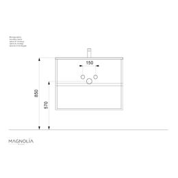 Posseik Badmöbel Limes & Waschtisch 80cm 2 Greifraum SoftClose Auszüge weiß Hgl