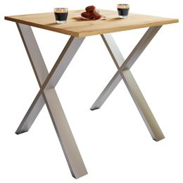 Vcm Premium Holz Esstisch H. 76 x B. 80 x T. 50 cm Küchentisch Speisetisch Tisch Xona X