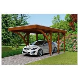 Skan Holz Einzelcarport SKANHOLZ "Friesland 6", braun, B/H/T: 210cm x, Carports