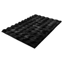 Badematte Kleine Wolke "Cloud", schwarz, H:28mm, Polyester, Badematten, Badematte, Badteppich, Uni Farben, Hoch-Tief Effekt, besonders weich