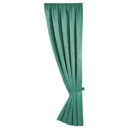 Weckbrodt-Gardinen Vorhang WECKBRODT "Linz" Gr. 4, gr&uuml;n, B:140cm H:225cm, Polyester, Gardinen, Jacquard, blickdicht, edler Glanz, mit Raffhalter, Gardine, Store