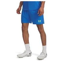Shorts Under Armour "UA M CHALLENGER TRAIN SHORT", Herren, Gr. L, N-Gr, gelb (blau atlantis,, high vis gelb), Obermaterial: 100% Polyester, Hosen Shorts