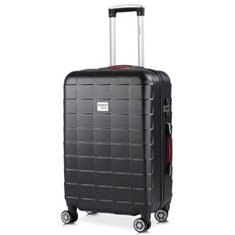 Monzana Hartschalenkoffer L Rollen 360o Reisekoffer 80L Schwarz ABS