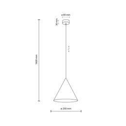 TK Lighting Hängeleuchte Cono, 1-flammig, Ø 25 cm, sand, E27