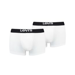 Levi's Trunk LEVI'S "LEVIS MEN SOLID BASIC TRUNK ORG CO 2P", Damen, Gr. S, schwarz-wei&szlig; (wei&szlig;, schwarz), Obermaterial: 95% Baumwolle, 5% Elasthan, normal, Unterhosen, mit breitem Logobund