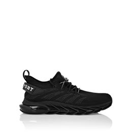 Sneaker Plein Sport "Runner Sneaker", Damen, Gr. 47, Normalschaft, schwarz (02, schwarz), Schuhe Sneaker