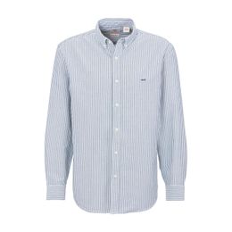 Levi's Langarmhemd LEVI'S "AUTHENTIC BUTTON DOWN", Herren, Gr. M, N-Gr, blau (waylon stripe true blau), Web, Obermaterial: 100% Baumwolle, relaxed fit, Hemden