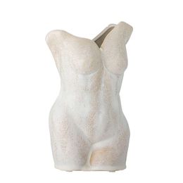 Bloomingville Vase "Athena" in Wei&szlig;/ Creme - (H)23 x &Oslash; 14 cm - 11% | Kerzen-vasen