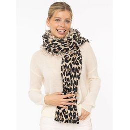 Zwillingsherz Kaschmir-Schal "Leo" in Beige/ Schwarz - (L)195 x (B)95 cm - 50% | Damen-schals-tuecher