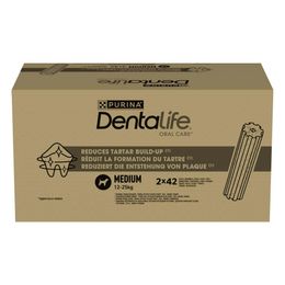 PURINA DENTALIFE Tägliche Zahnpflege-Snacks für mittelgroße Hunde 2x42 Sticks