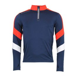 Peak Mountain Funktionslongsleeve "Caspiro" in Dunkelblau/ Orange - 63% | Größe XL | Herren-sportshirts