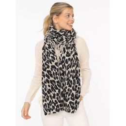Zwillingsherz Kaschmir-Schal "Leo" in Grau/ Schwarz - (L)195 x (B)95 cm - 50% | Damen-schals-tuecher