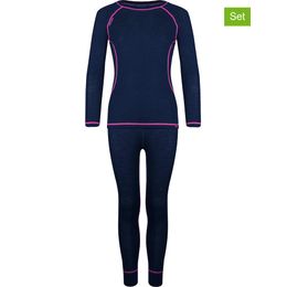 Trollkids 2tlg. Funktionswäsche-Set "Kids Merino Baselayer" in Dunkelblau - 28% | Größe 110 | Kinder-outdoor-waesche