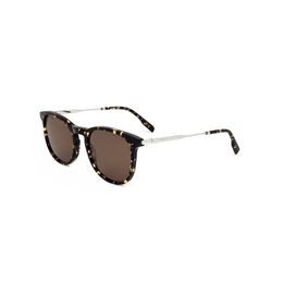 Lacoste Herren-Sonnenbrille in Schwarz-Silber-Braun - 67% | Größe 53 | Brillen-herren
